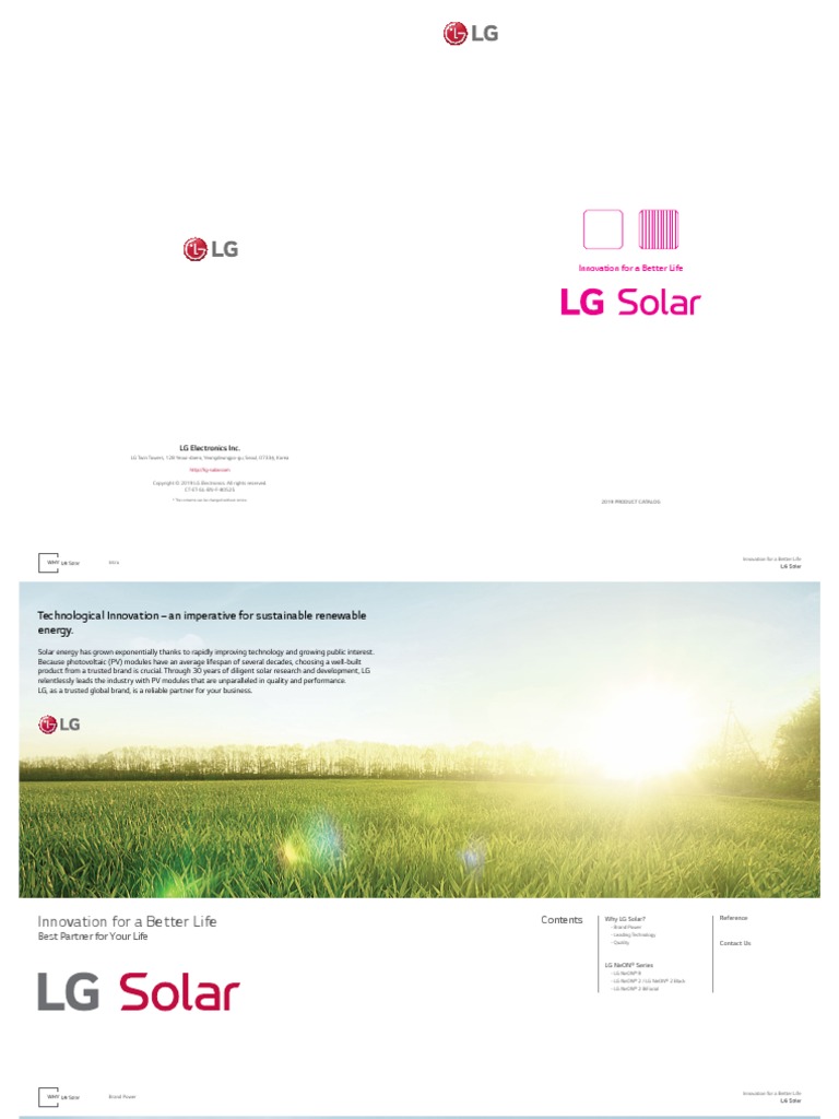 2019 LG Product Catalog | PDF | Solar Cell | Photovoltaics