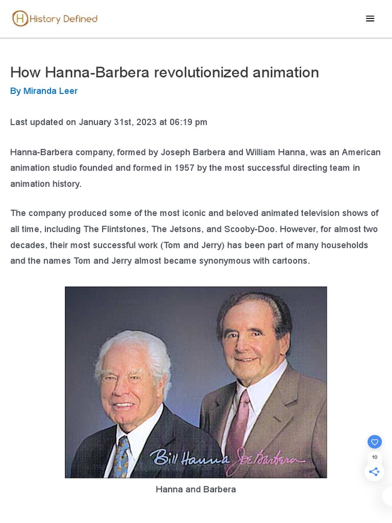 How Hanna-Barbera Revolutionized Animation | PDF | Hanna Barbera ...