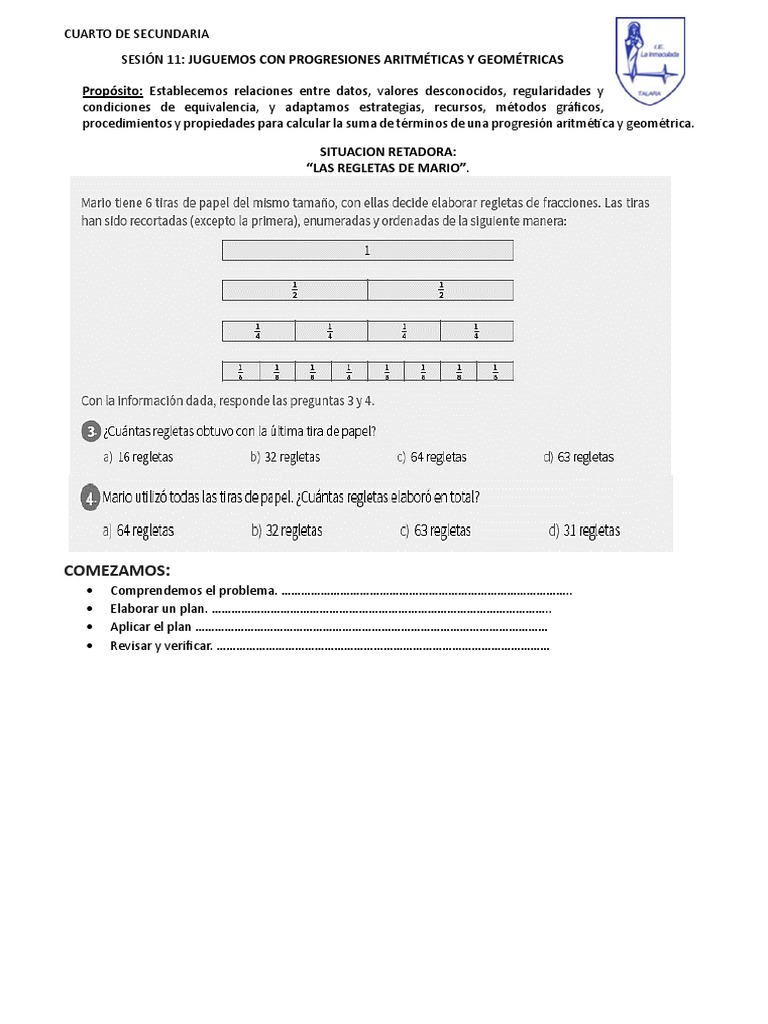 FICHA-13-PROGRESIONES | PDF