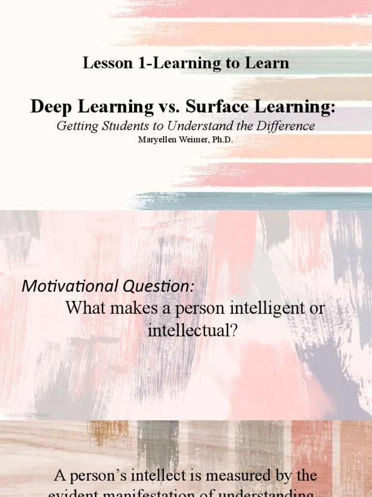 Deep vs. Surface Learning Explained | PDF | Learning | Thought