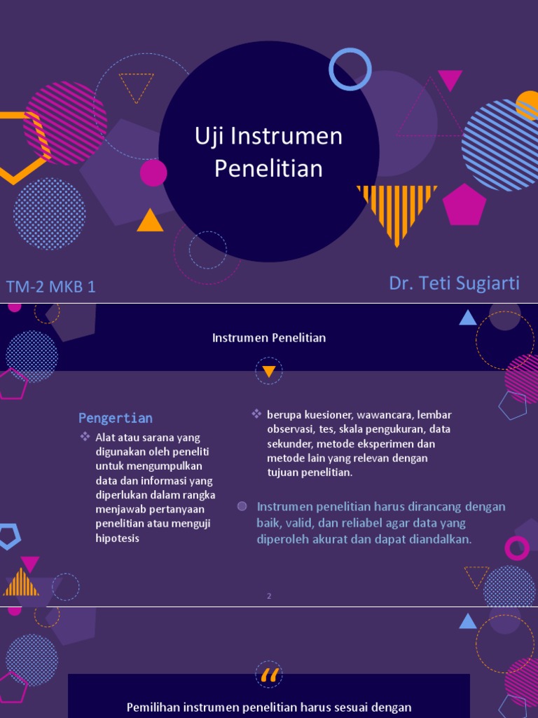 TM 2. Uji Instrumen - MKB 1 | PDF