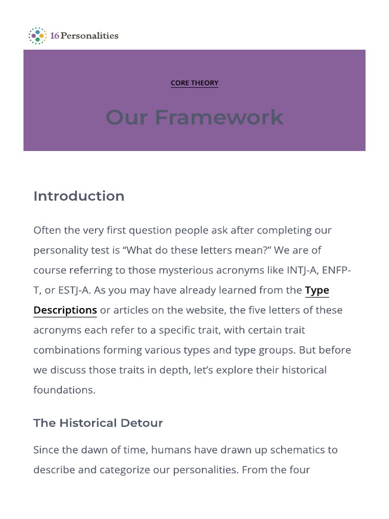 16 Personalities Mbti Theory Pdf