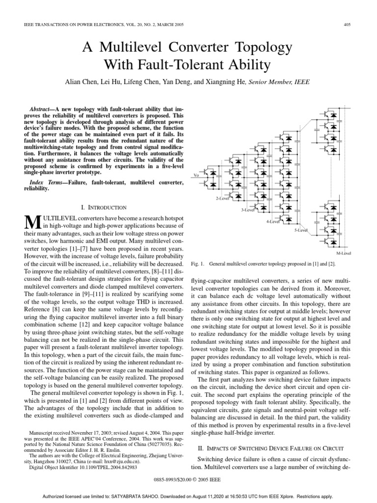 Fault Tolerant MLI | PDF | Power Inverter | Power Electronics