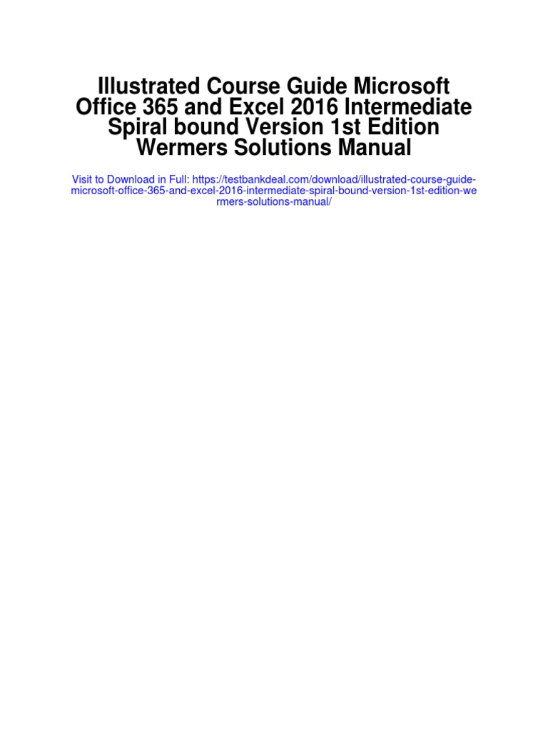 Illustrated Course Guide Microsoft Office 365 and Excel 2016 ... Illustrated Course Guide Microsoft Office 365 and Excel 2016 ...