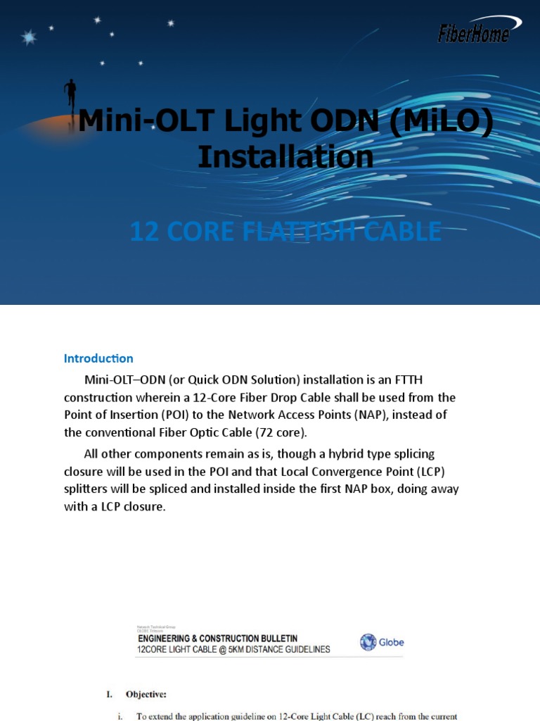 Mini-OLT Light ODN (MILO) Installation v.20220429 | PDF