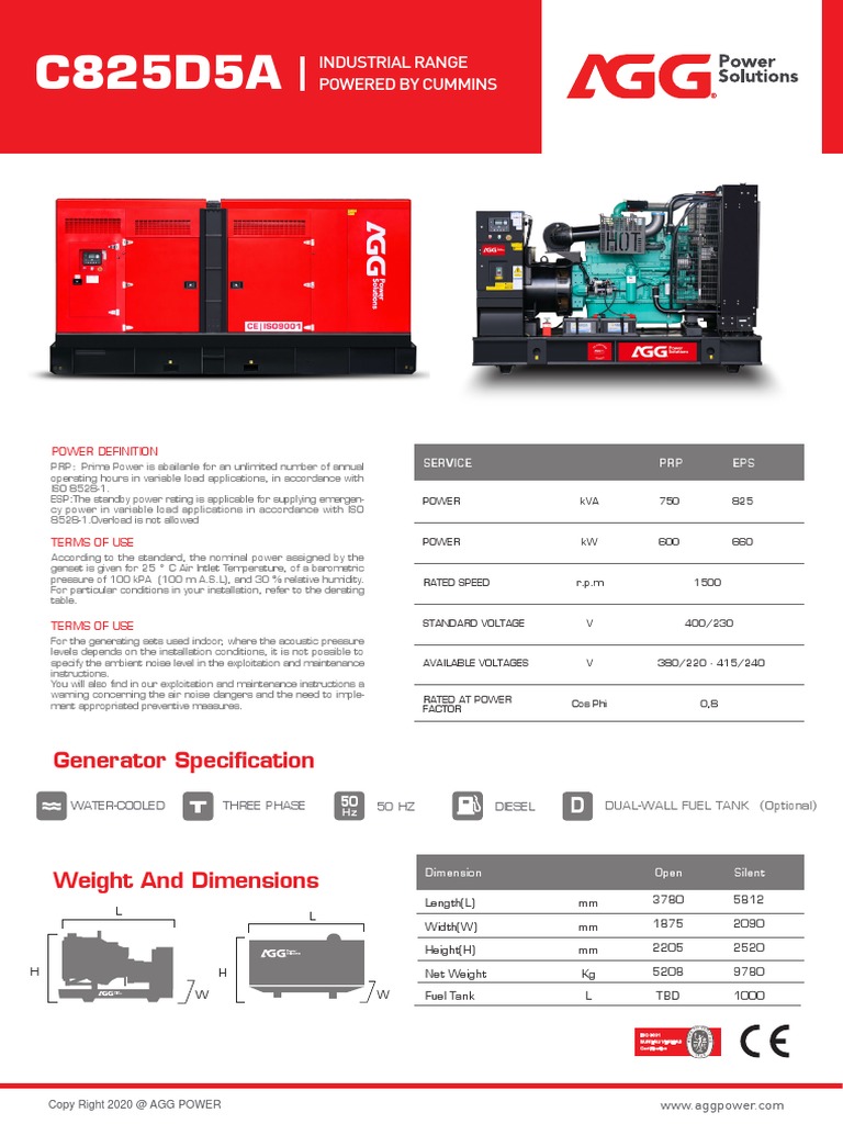 DG Spec C825d5a Vta28g6 | PDF | Electrical Engineering | Manufactured Goods