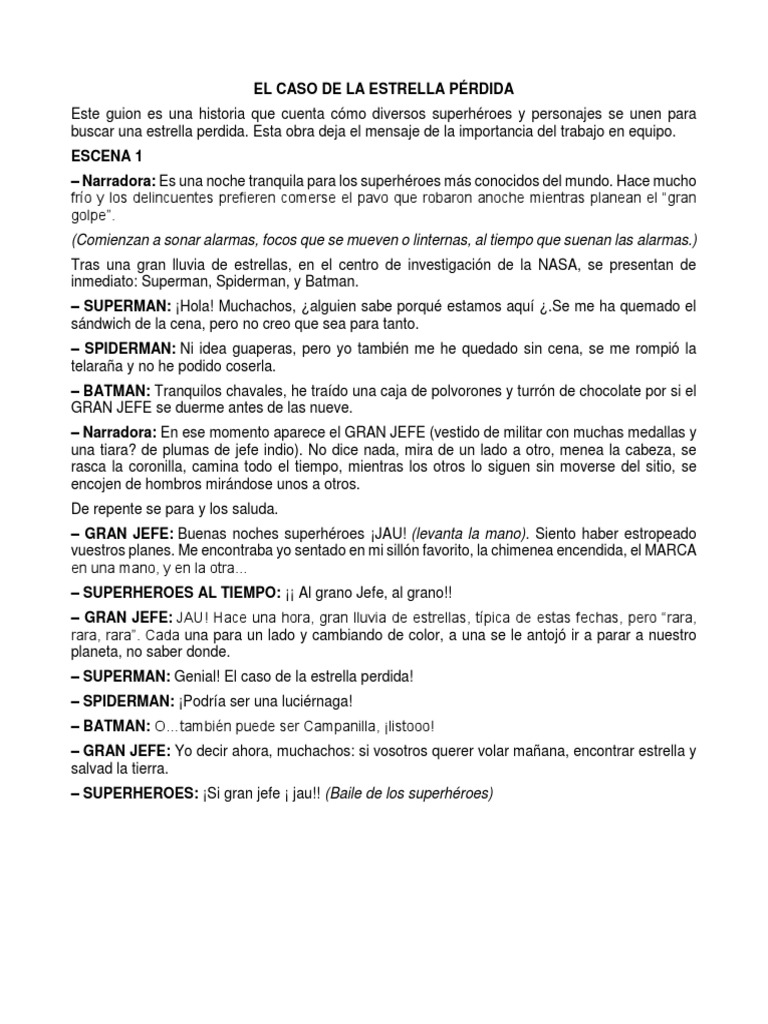 El Caso de La Estrella Perdida | PDF | Superhéroes