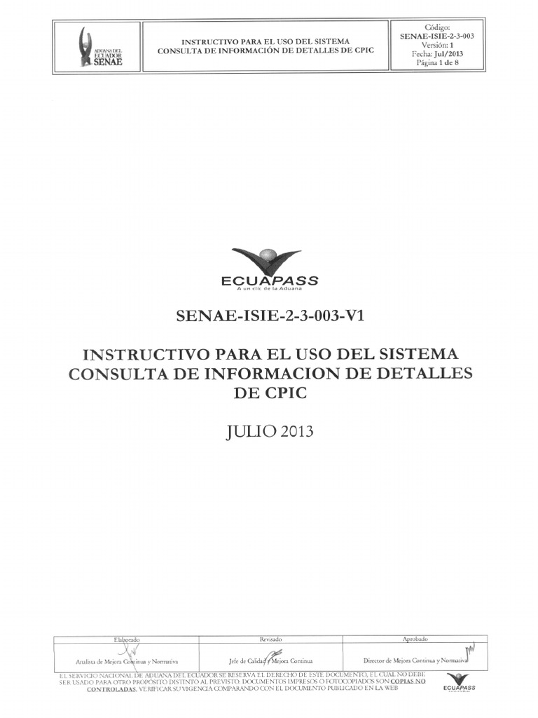 Senae Isie 2 3 003 v1 - Detalles - de - Cpic | PDF | Informática Senae Isie 2 3 003 v1 - Detalles - de - Cpic | PDF | Informática