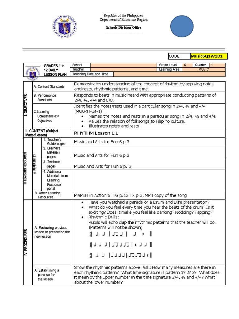 Q1 Music 6 DLP | PDF
