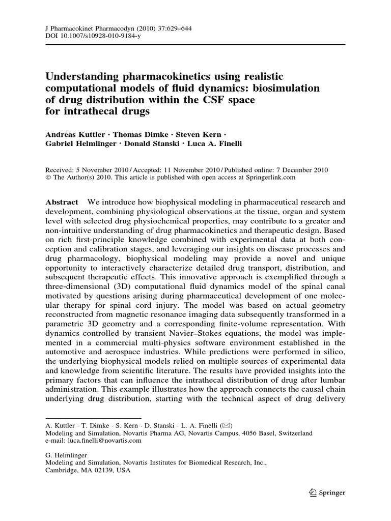 2010-Understanding Pharmacokinetic Using Realistic Computational Models ... 2010-Understanding Pharmacokinetic Using Realistic Computational Models ...
