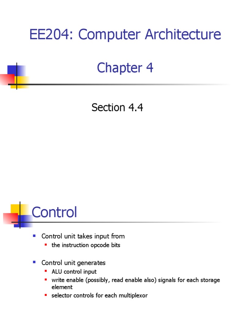 Chapter 4 The Processor 2 4.4 | PDF | Input/Output | Manufactured Goods