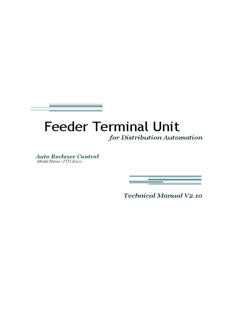 Feeder - Terminal - Unit - R200 - Manual - V2 - 10 - Chardon ...