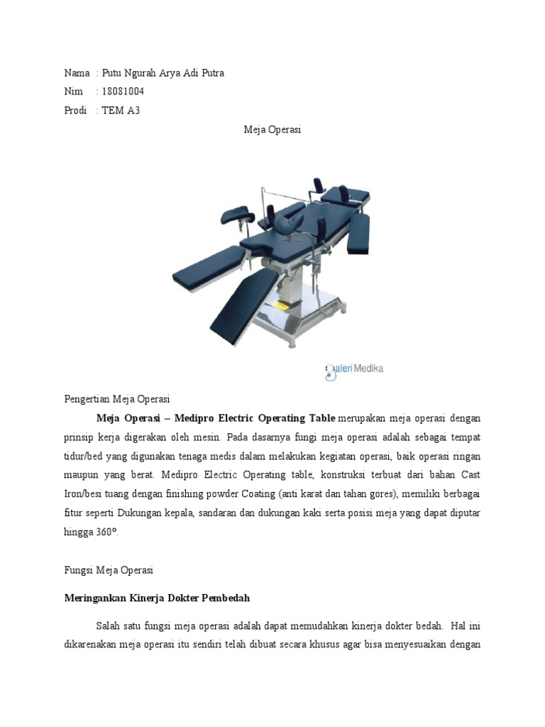 Meja Operasi Ode | PDF