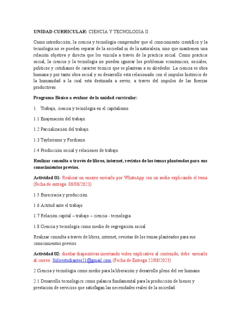 Ciencia y Tecnologia Ii | PDF