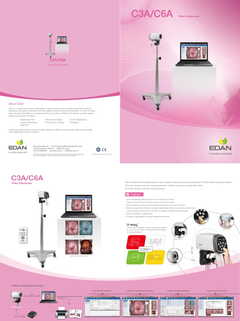 Edan C3a C6a Colposcope Brochure Original Fabricante | PDF | Health ...