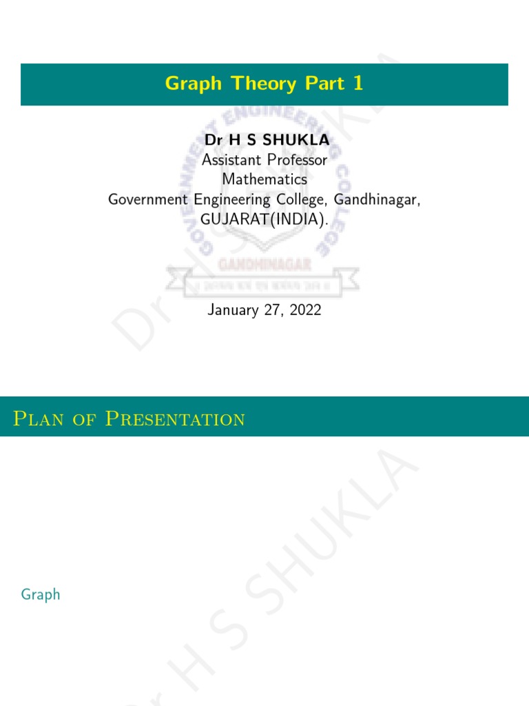 Student Material Graph Theory Part 1 | PDF | Vertex (Graph Theory) | Combinatorics