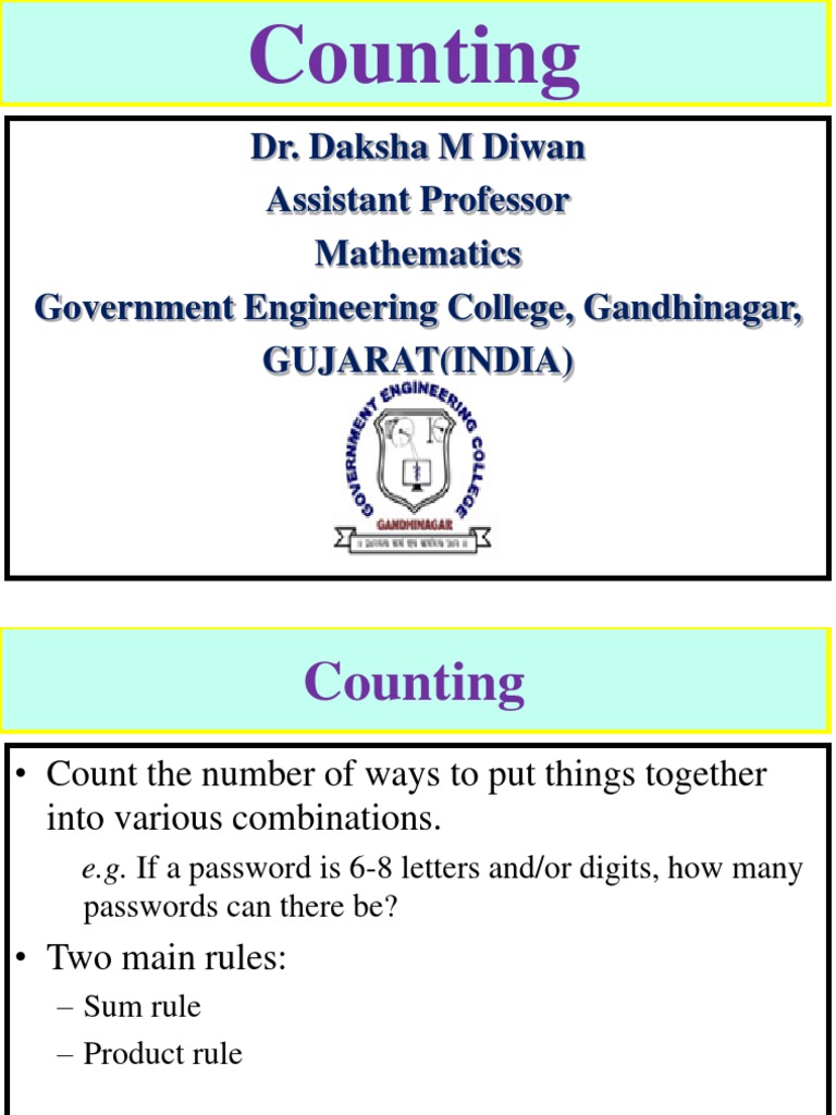 Counting 1 | Download Free PDF | Password | Mathematics