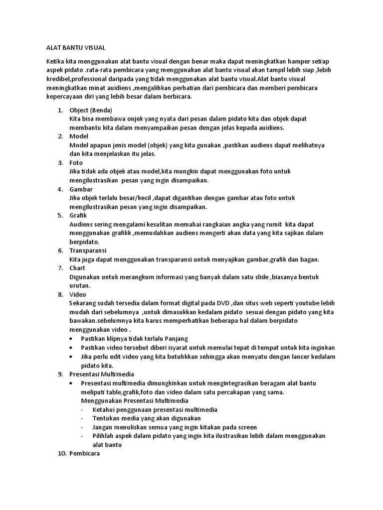 Alat Bantu Visual | PDF