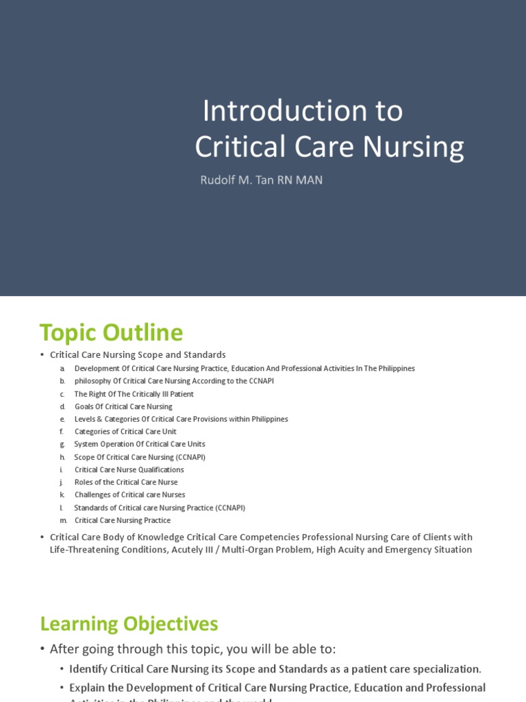 Introduction to Critical Care Nursing | PDF | Nursing | Intensive Care ...