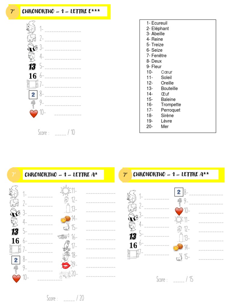 Liste de mots par lettres A et E | PDF | Abeilles