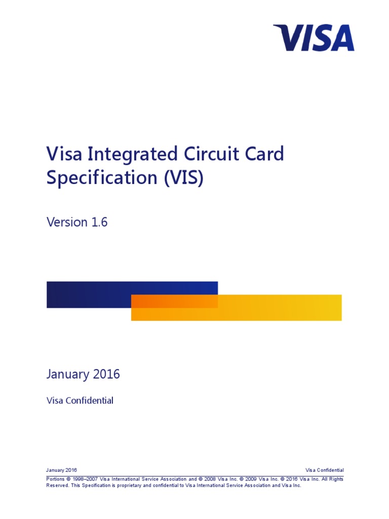 Visa Integrated Circuit Card Specification (VIS) (15560) | PDF ...