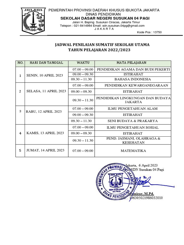 Jadwal PSS | PDF