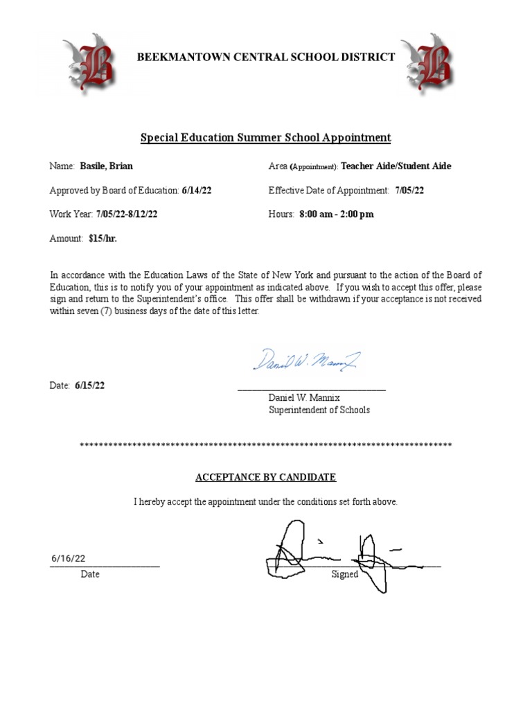 Kami Export - Special Education Summer School - Basile, Brian | PDF