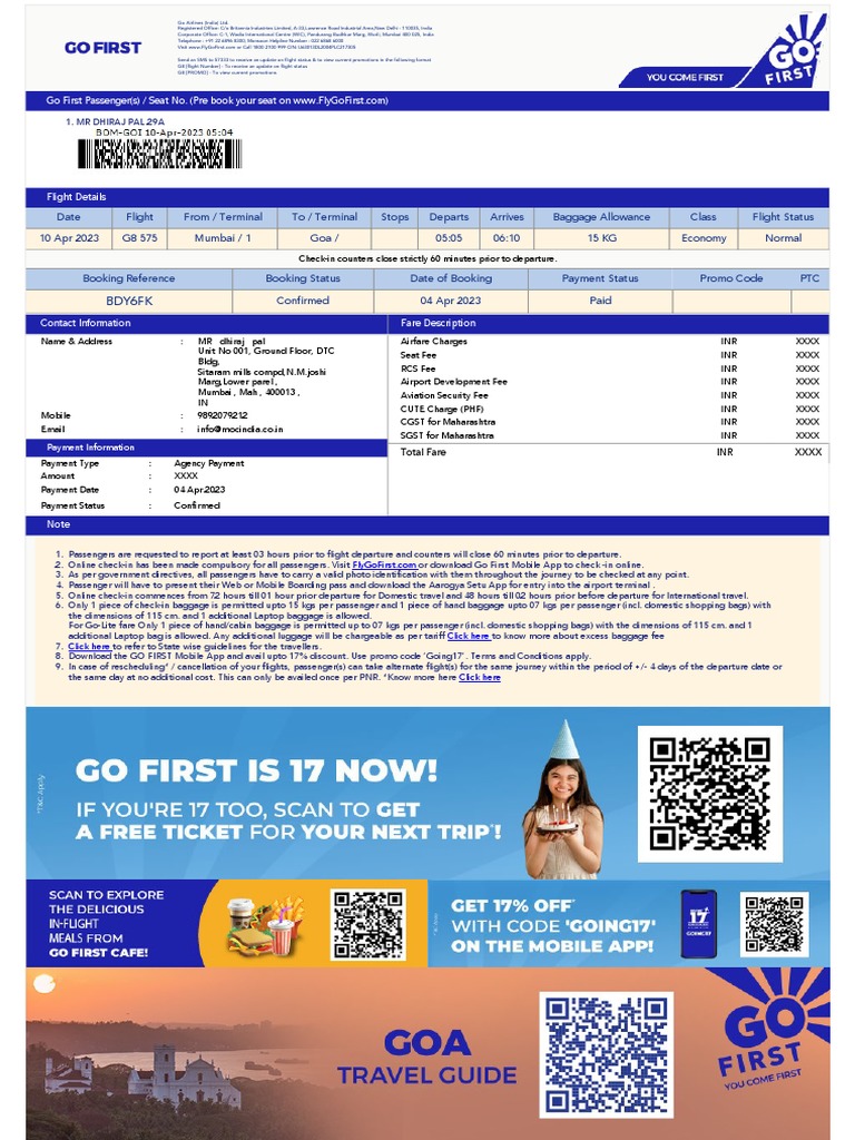 GoFirst BDY6FK | PDF | Baggage | Aviation