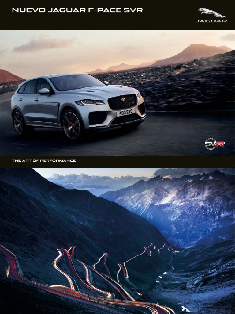 Jaguar F PACE SVR Brochure | PDF | Tracción en las cuatro ruedas | Altoparlante