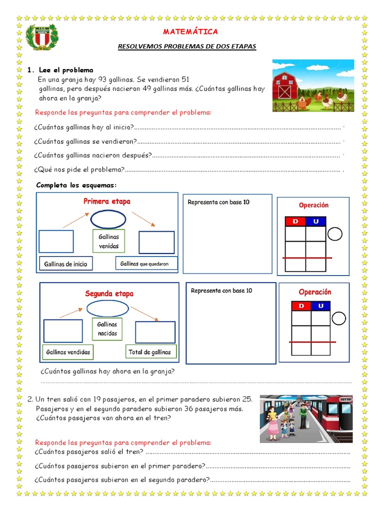 27-08-23 Ficha Resolvemos-Problemas-de-Dos-Etapas | PDF