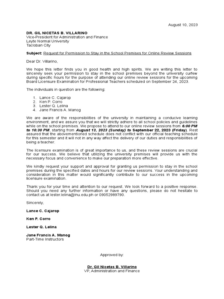 Request Letter Review | PDF