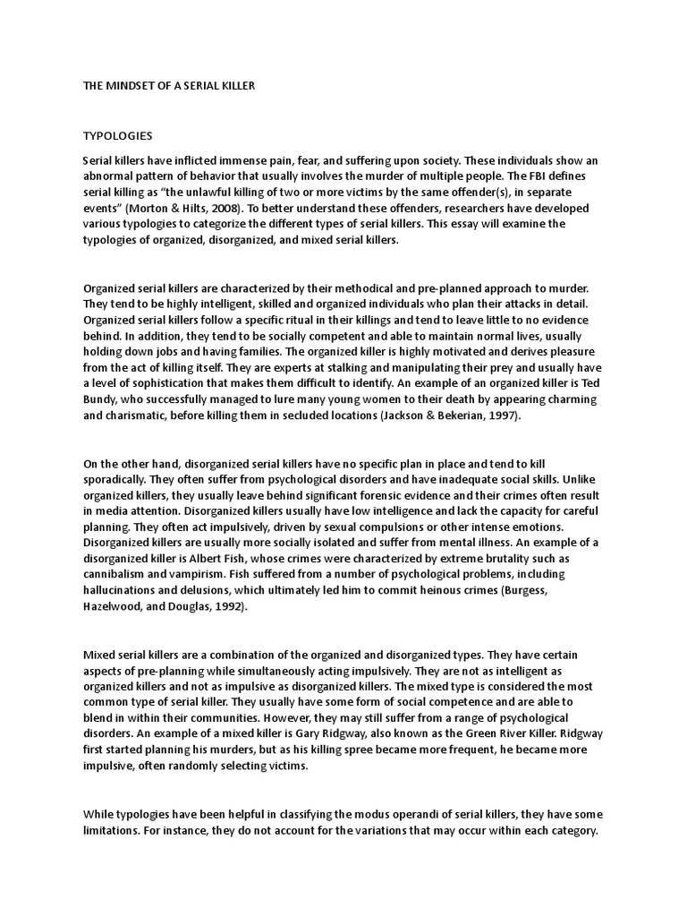 The Mindset of A Serial Killer | PDF | Serial Killer | Narcissism