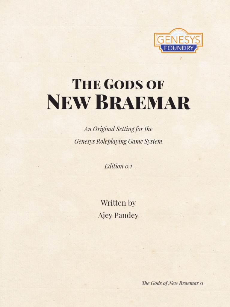 1961395-The Gods of New Braemar v0 1a | PDF