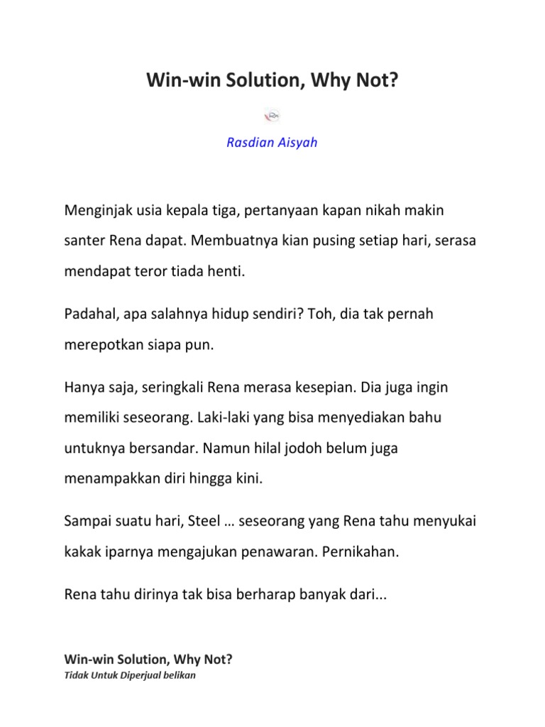 Win Win Solution Why Not (SFILE | PDF
