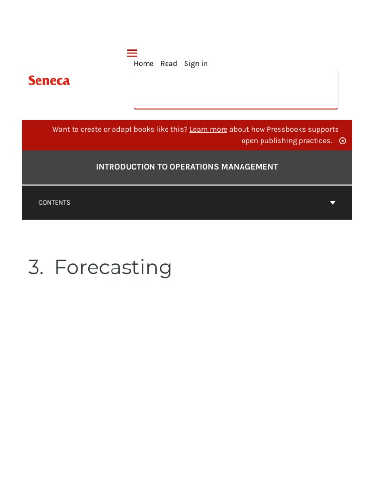 Forecasting - Introduction To Operations Management | Download Free PDF | Forecasting ...