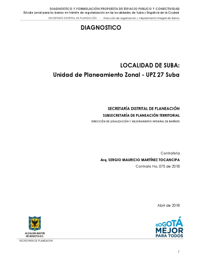 Diagnóstico UPZ 27 Suba y Propuestas | PDF | Ciencias de la Tierra ...