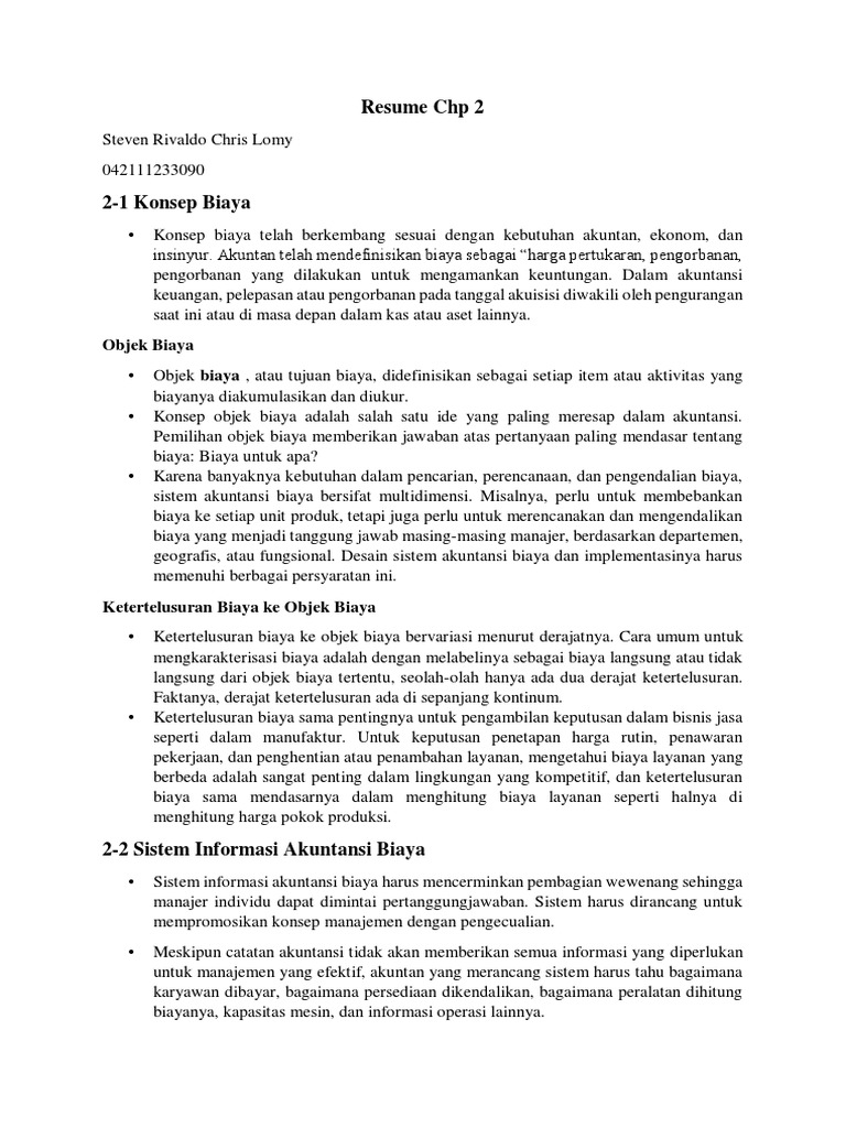 Resume CHP 2 Terjemah | PDF