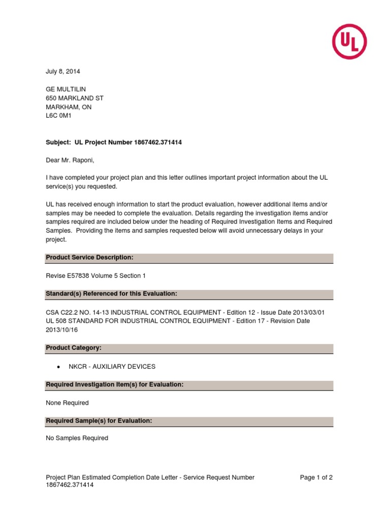 UL Project Plan ECD | PDF | Technology & Engineering