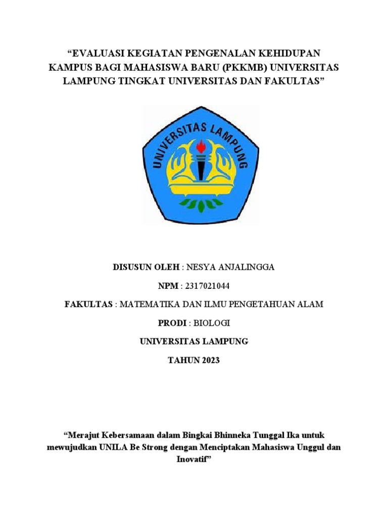 Makalah PKKMB - Tugas Evaluasi 3 N | PDF