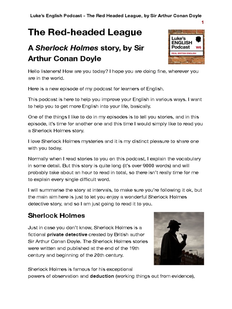 832.-Sherlock-Holmes_-The-Red-headed-League-Learn-English-with-a-Short ...