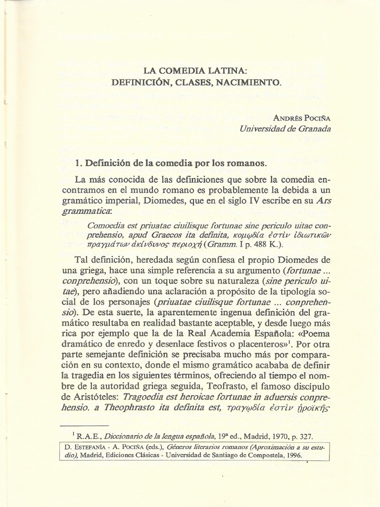 La Comedia Latina | PDF