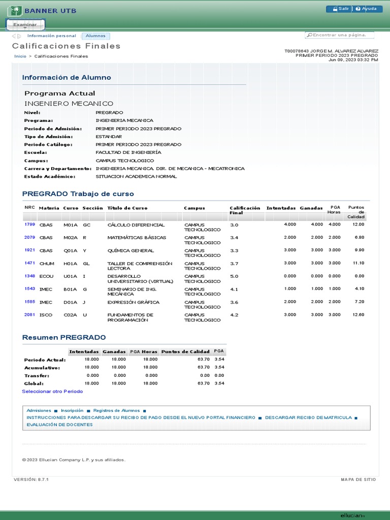 Calificaciones Finales | PDF | Interacciones de disciplina académica | Science