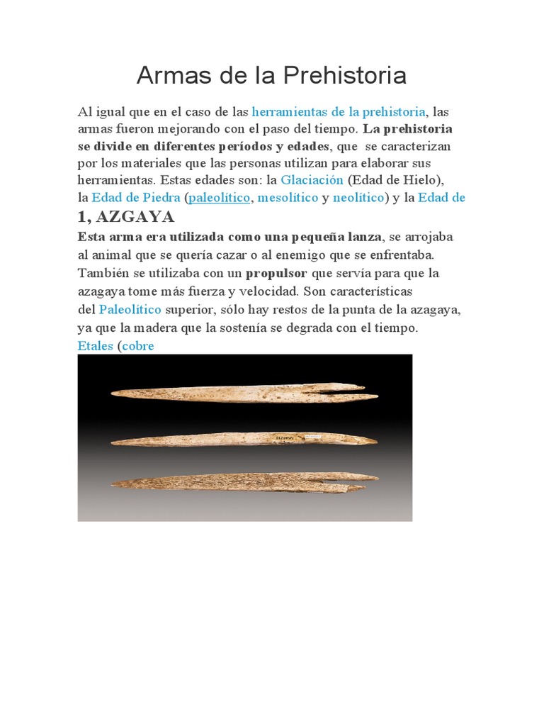 Armas De La Prehistoria Pdf