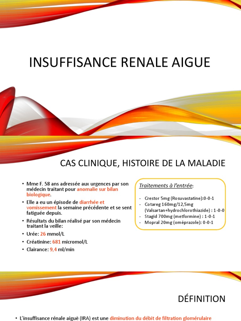 INSUfFISANCE RENALE AIGUE. | PDF | Créatinine | Abdomen