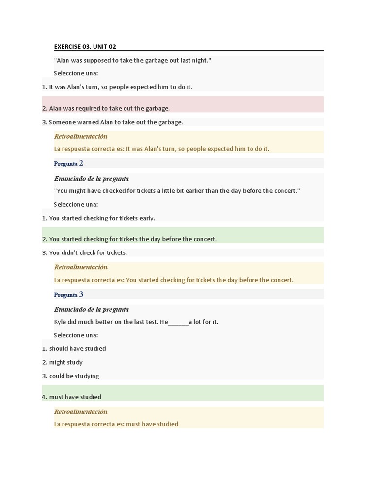 Exercise 03 - Unit 2 | PDF