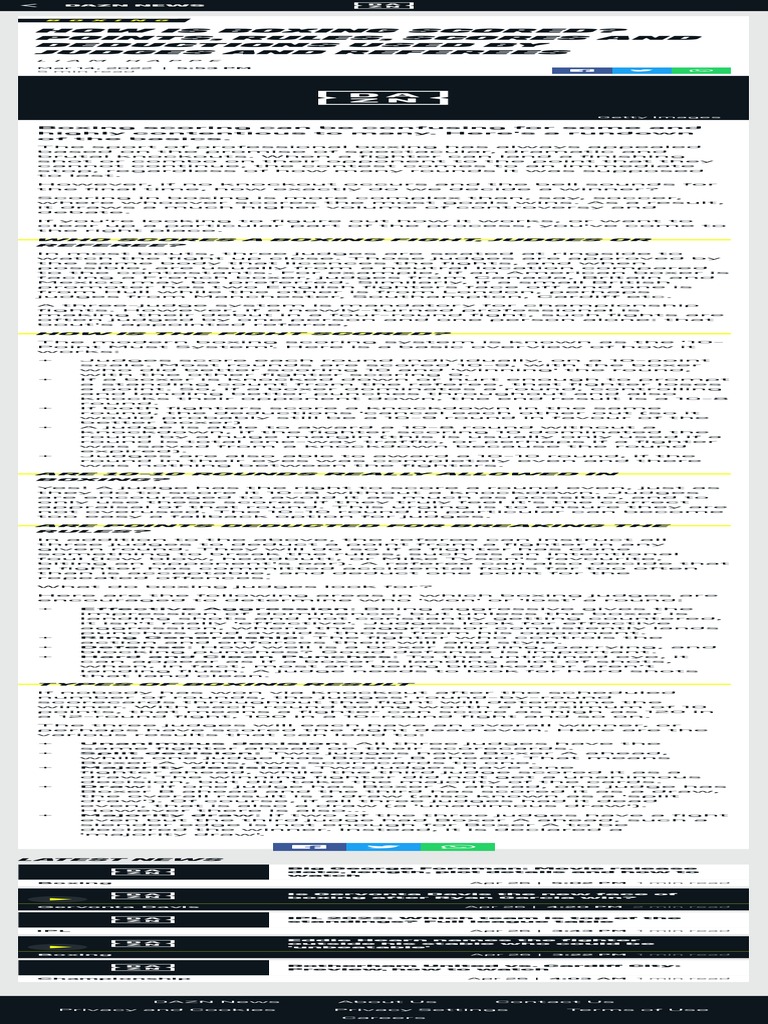 How Is Boxing Scored Points, Rules, Scores and Deductions Used by ...