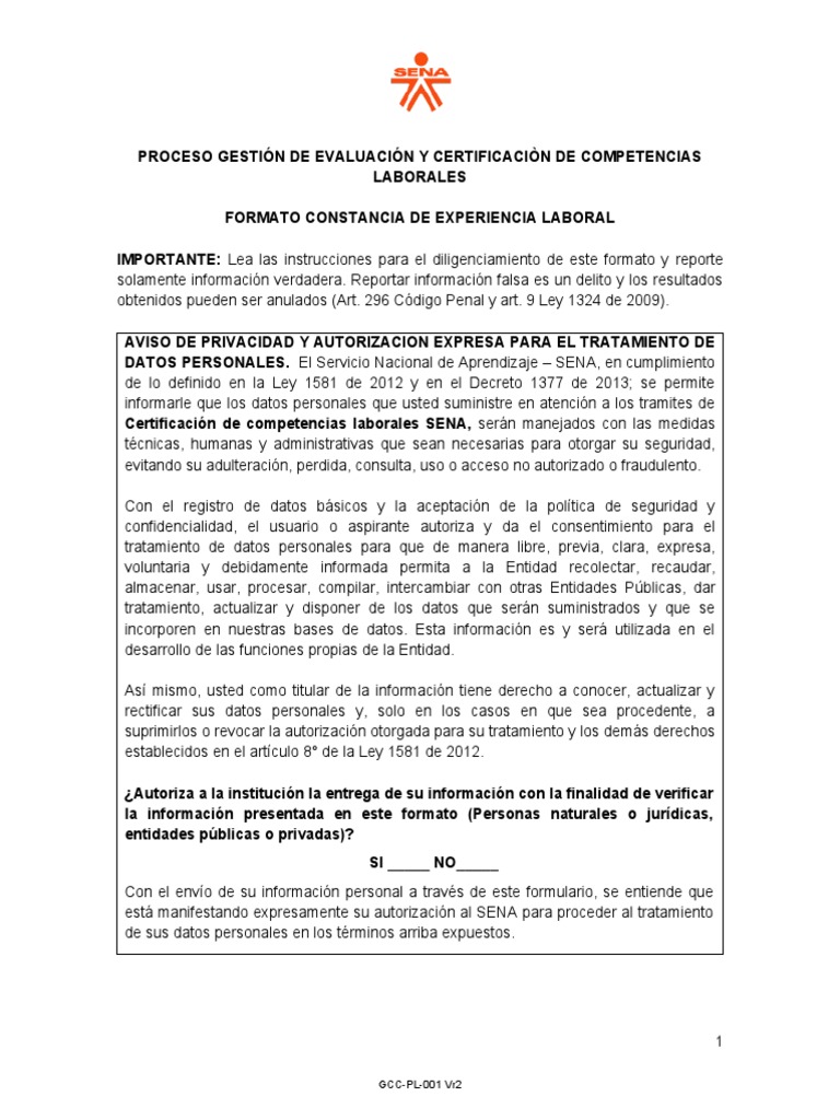 Constancia de Experiencia Laboral | PDF | Justicia | Crimen y violencia