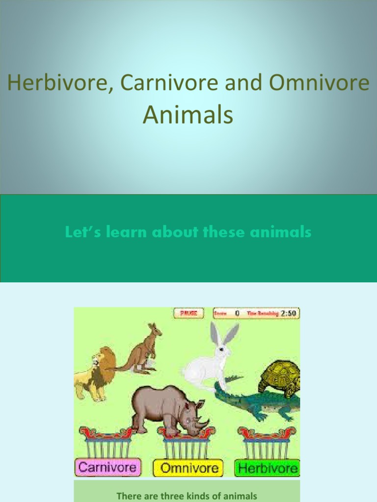 Dokumen - Tips Herbivore Carnivore and Omnivore Animals | PDF | Science ...