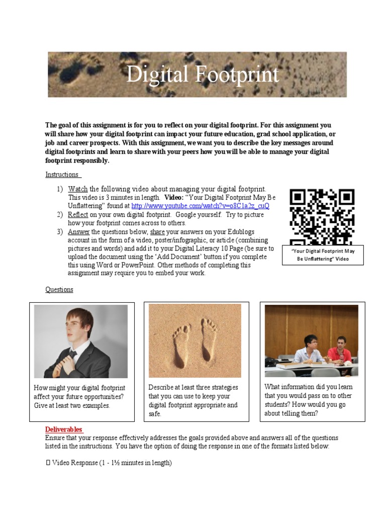 Digital-Literacy-10-Digital-Footprint-Assignment | PDF | Communication ...
