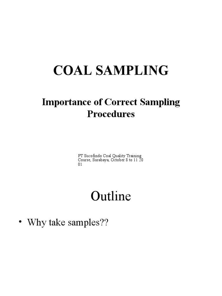Coal Sampling Slide Show Without Photos | PDF | Accuracy And Precision ...